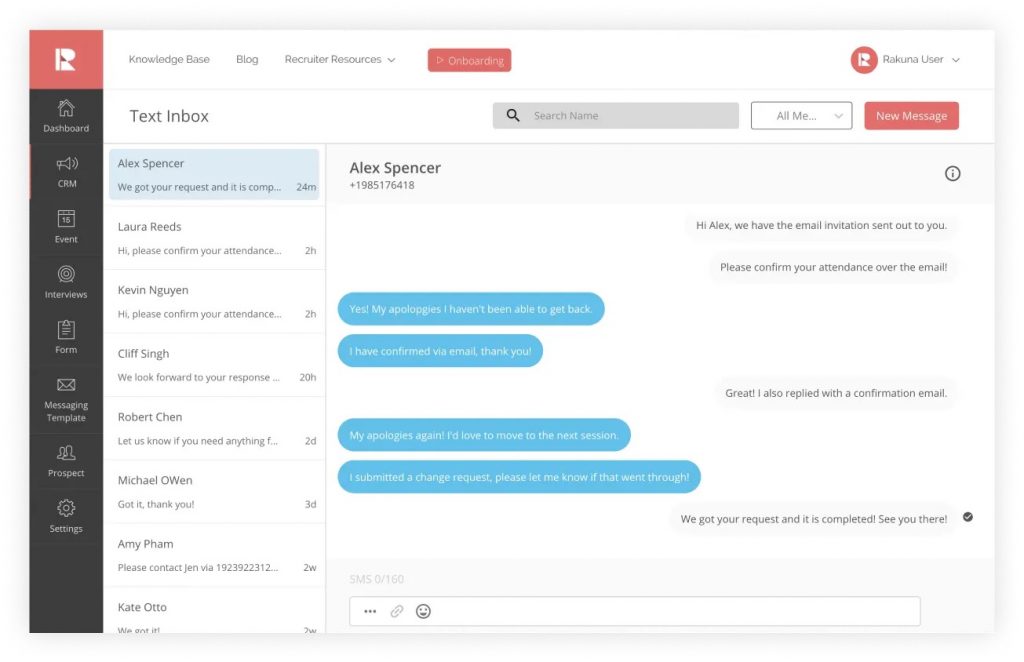 Text Recruiting Software | Rakuna